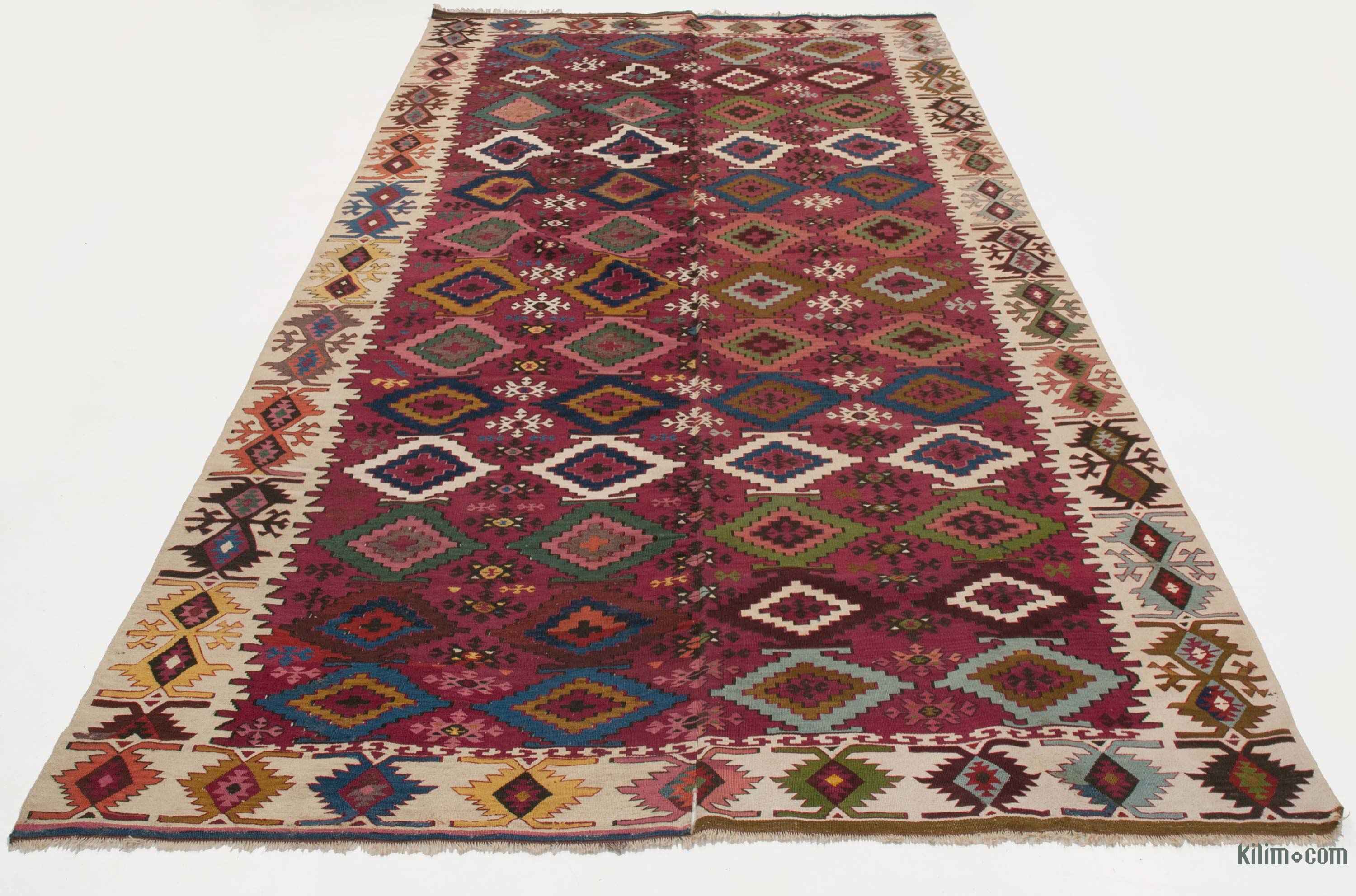K0007983 Multicolor Antique Adana Kilim Rug 5 6 X 12 2 66 In X K0007983 Multicolor Antique Adana Kilim Rug 5 6 X 12 2 66 In X
