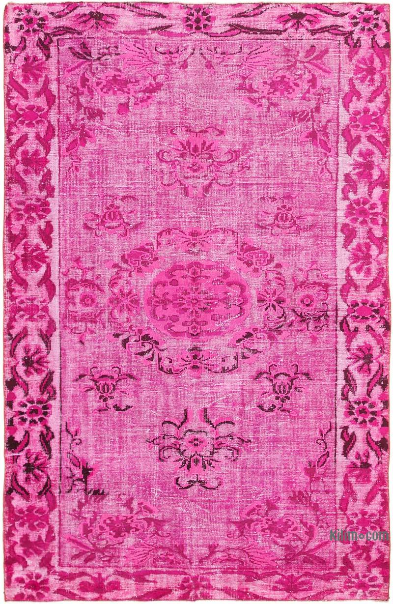 K0051729 Hand Carved Over-Dyed Rug - 6' 3" x 9' 10" (75 in. x 118 in.)