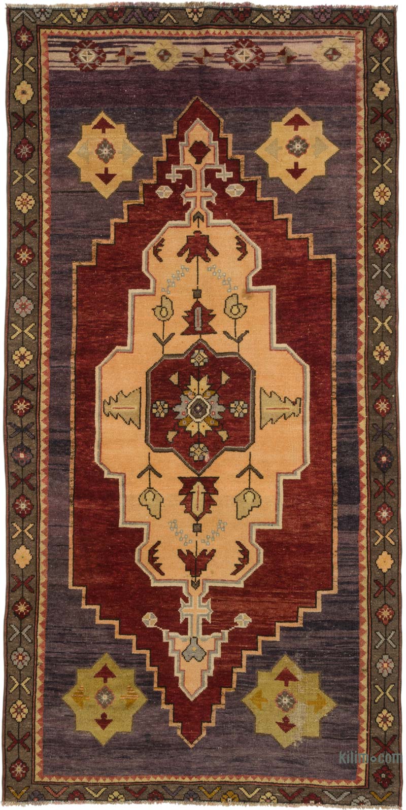 El Dokuma Vintage Halı - 140 cm x 273 cm - K0088069