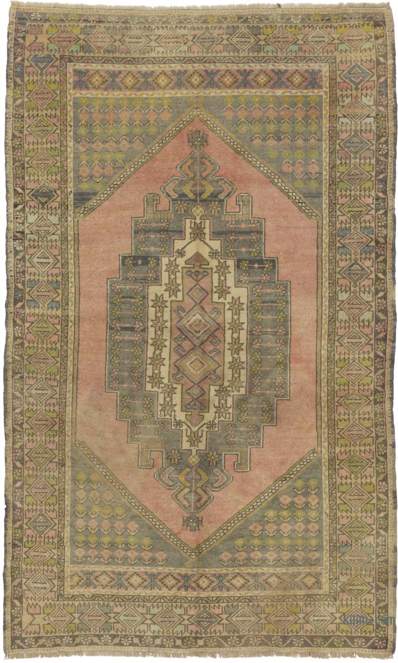 El Dokuma Vintage Halı - 137 cm x 226 cm - K0088116
